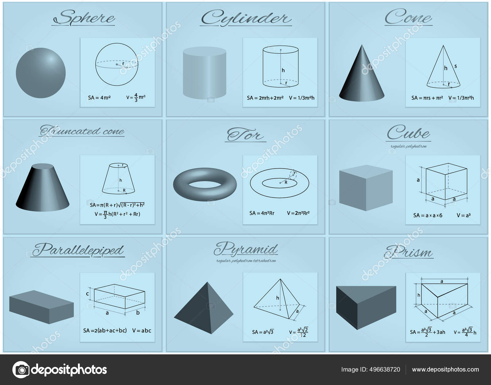 Ensemble Formes Géométriques Volumétriques Base Dessins Croquis Avec ...