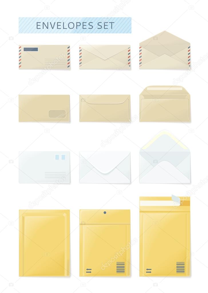 Envelope Set Open and Close Design Flat Stock Vector by ©robuart 101727974