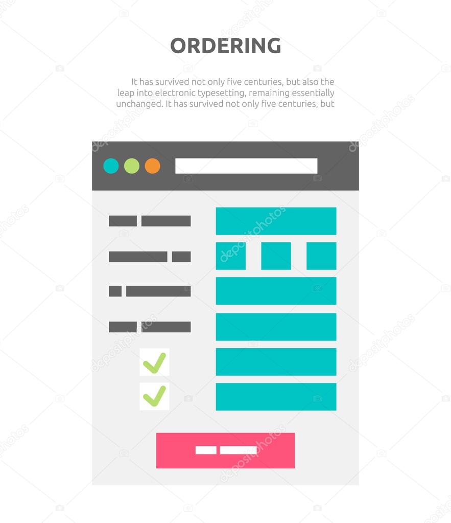 Ordering Website Element Design Stock Vector Image by ©robuart #103720504