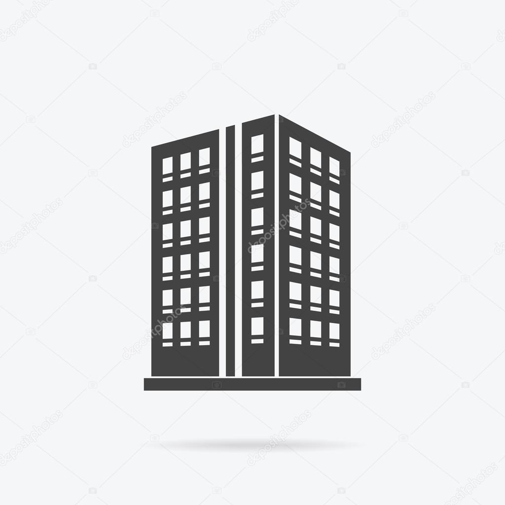 Office Building Icon Black