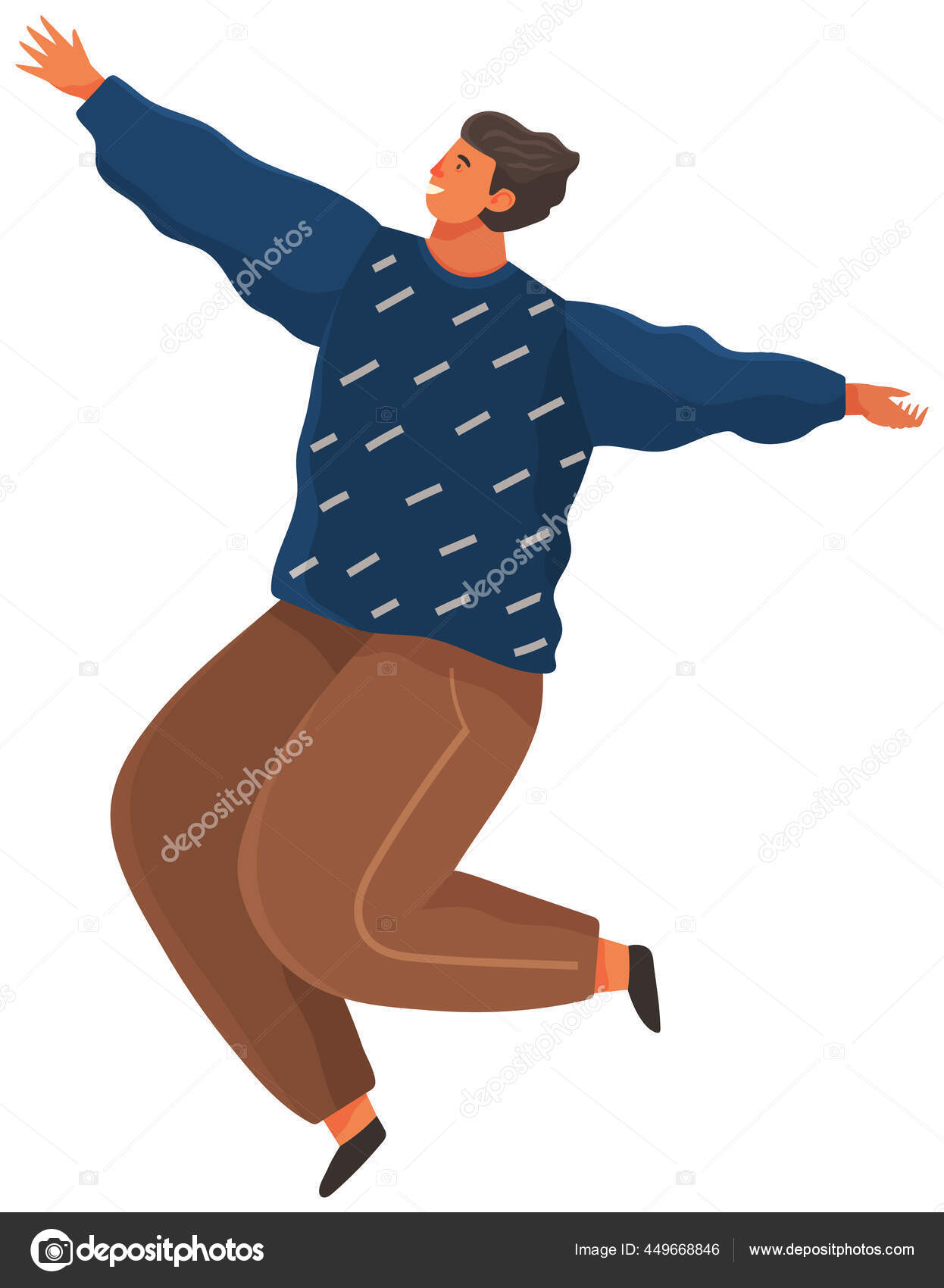 Flying Person Cartoon