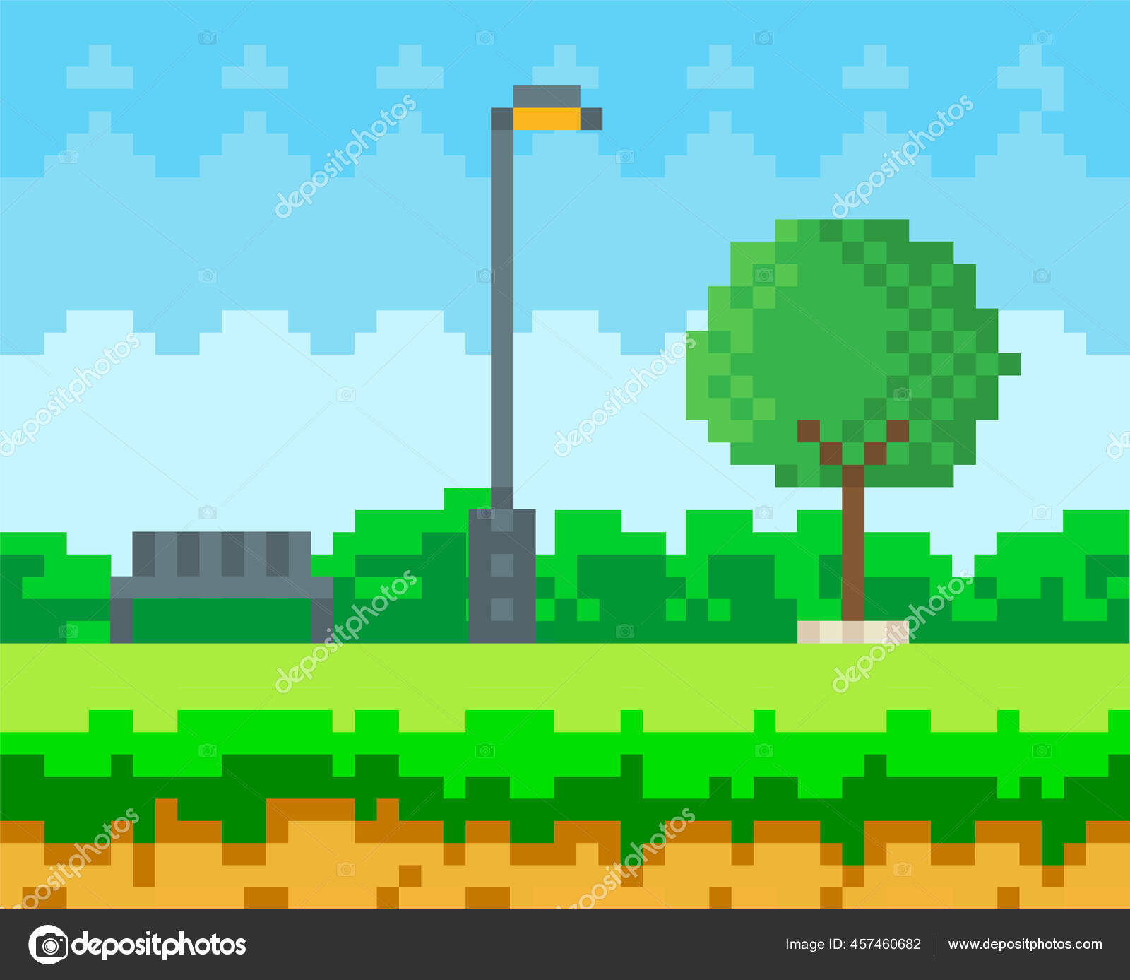 Paisajes En Pixel Art