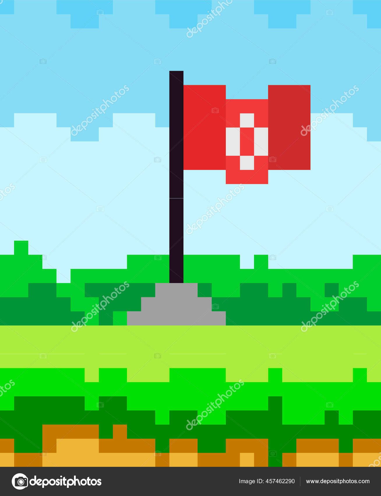 Pixel art flat style flag icon. 8-bit sprite. Game assets pixelated ... Pixel art flat style flag icon. 8-bit sprite. Game assets pixelated ...