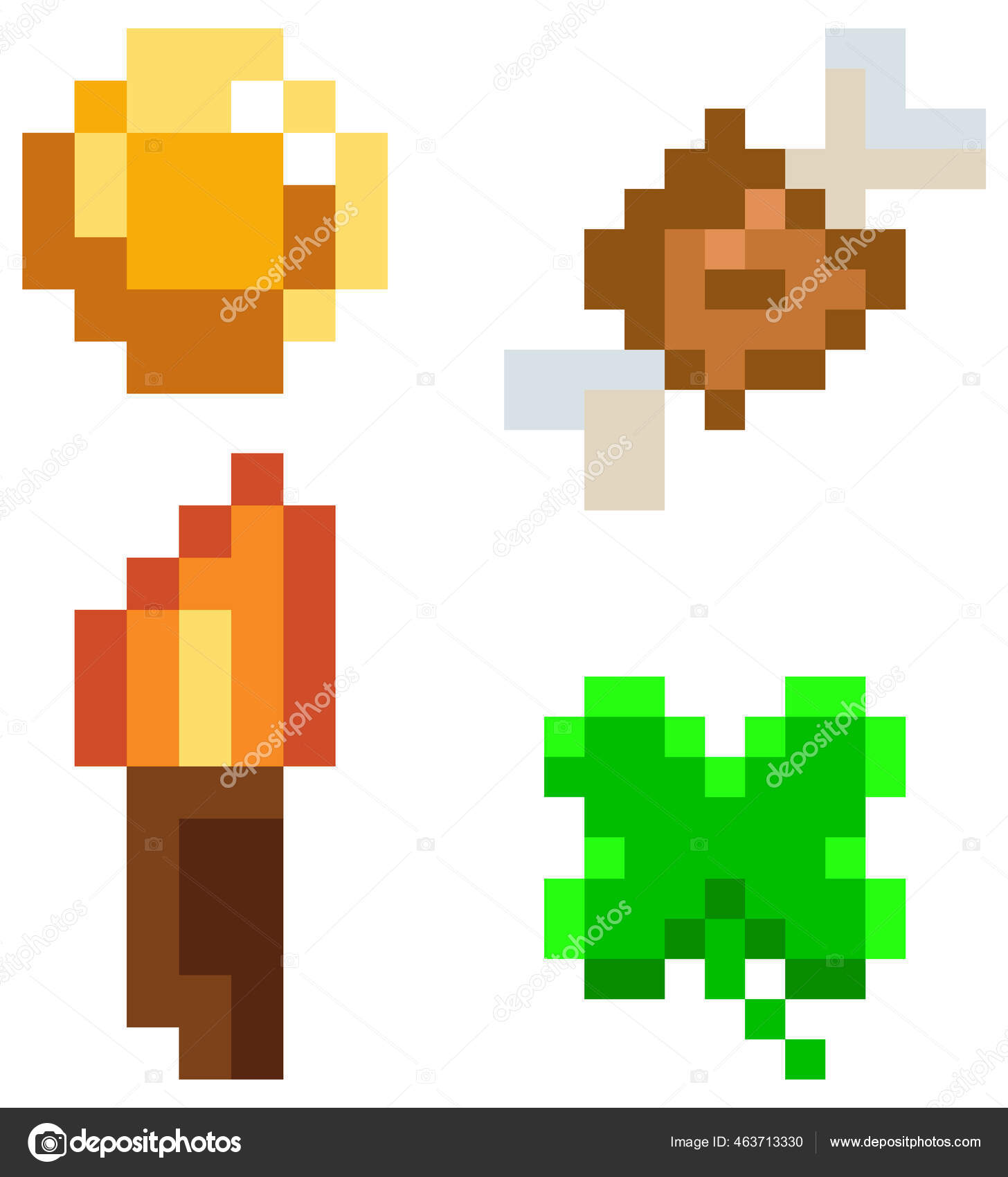 Minecraft Bone Pixel Art