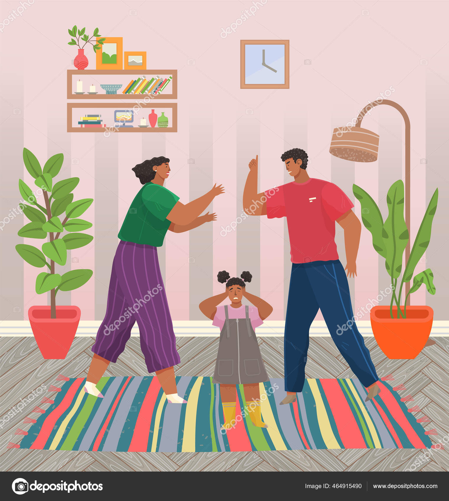 Problemas y conflictos en la familia, lucha y discusión, disputas sobre ...