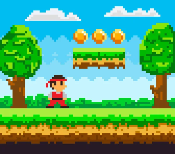 8 Bit Mario Landscape