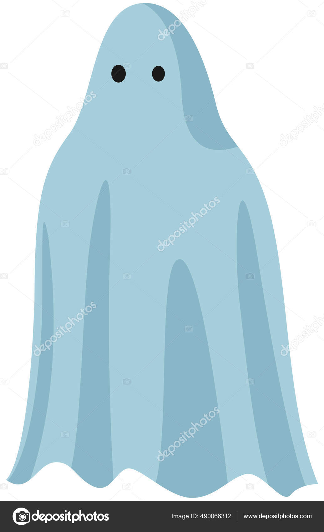 Flying ghost in white sheet. Terrifying phantom, nightmare, spirit of ...