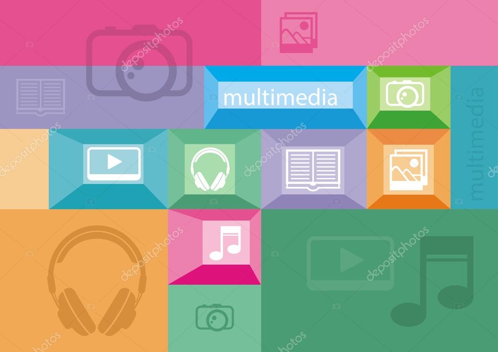 Iconos multimedia de los elementos de la interfaz de usuario 2024