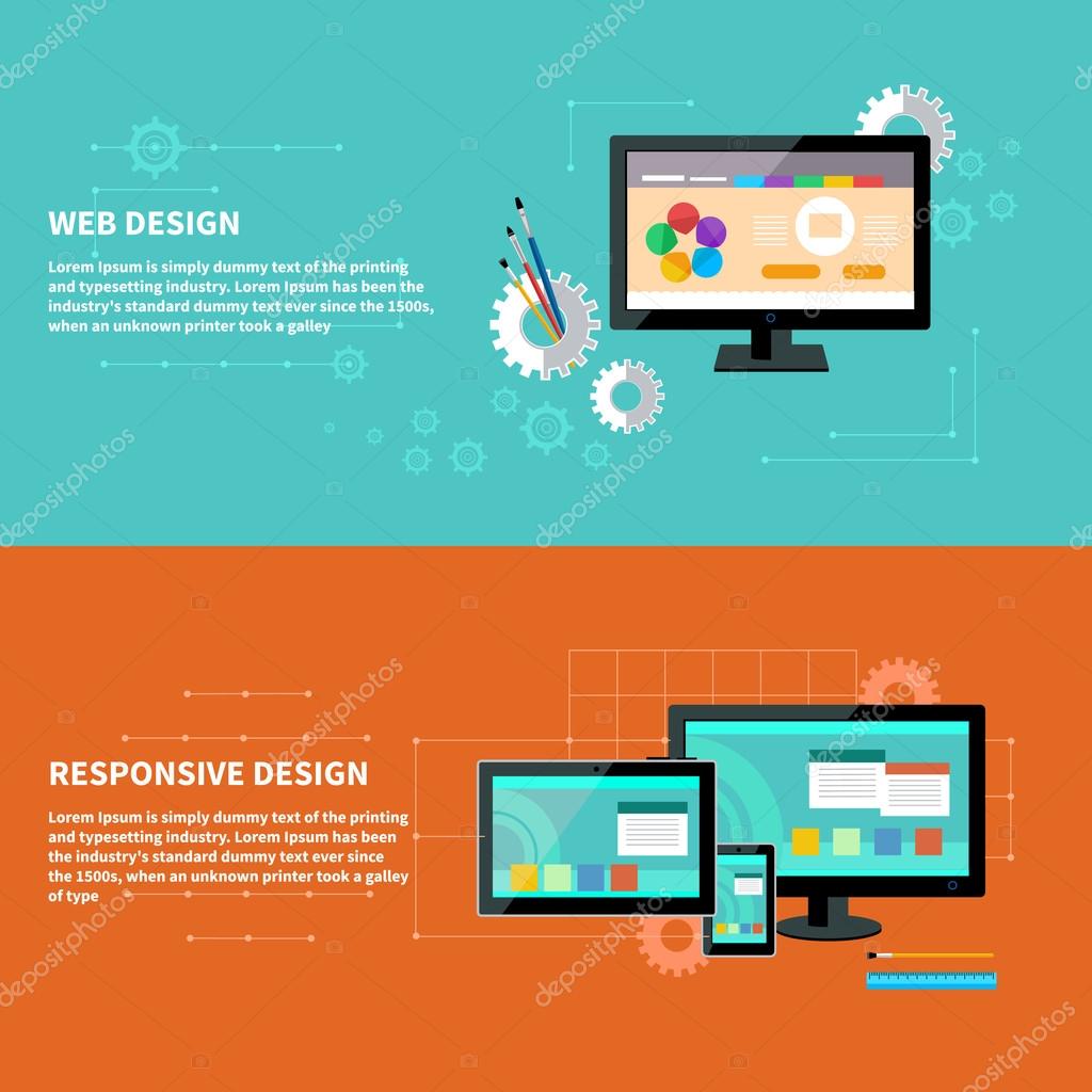 Responsive and web design concept Stock Vector Image by ©robuart #59986607