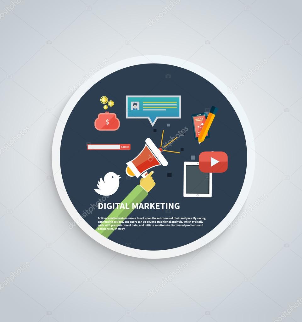 Icons for Digital Marketing Stock Vector by ©robuart 70879129