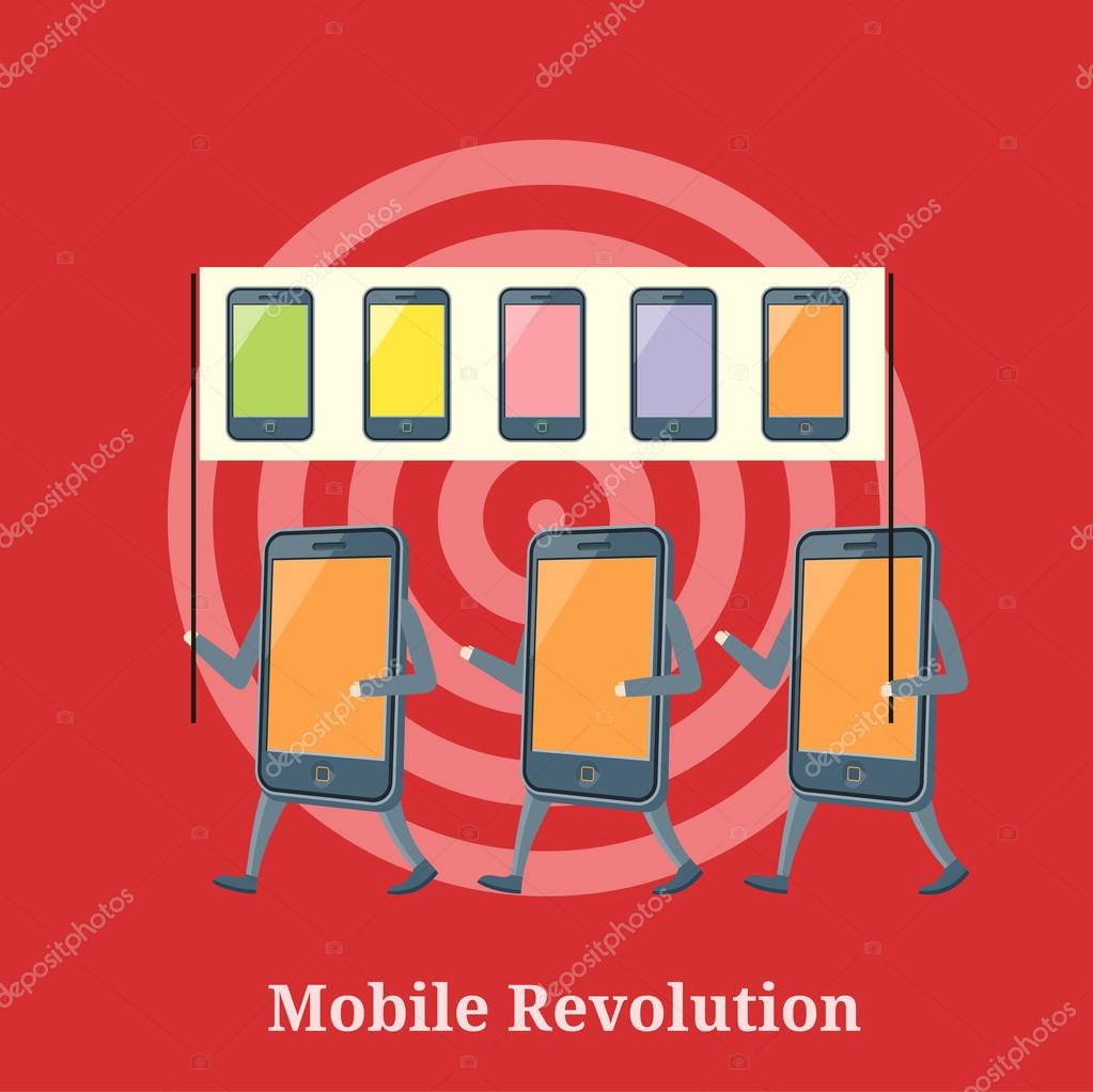 Mobile Revolution Concept Stock Vector by ©robuart 70879255