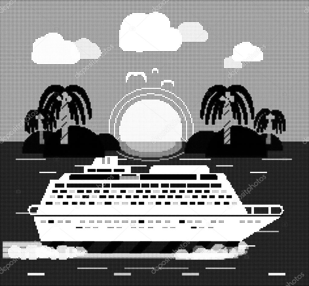 Cruise Ship. Water Tourism Stock Vector Image by ©robuart #85933968