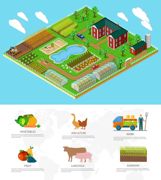 ᐈ Isometric farm stock vectors, Royalty Free agriculture isometric ...