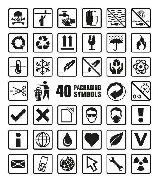 Packaging symbols Vector Images | Depositphotos