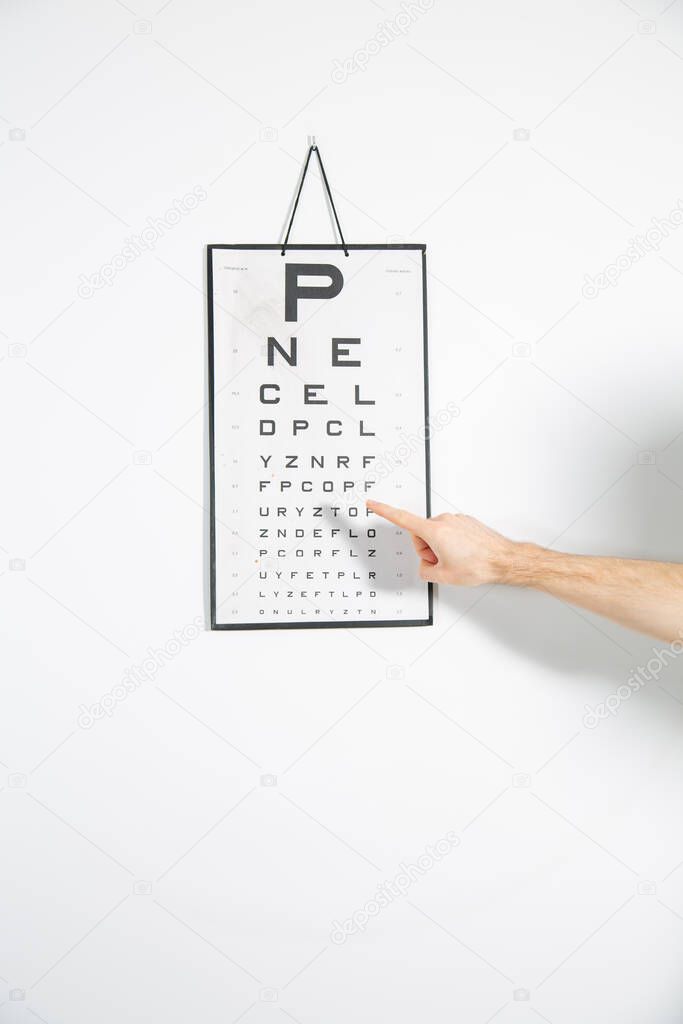 An ophthalmologist, an optometrist carrying out an eye examination ...