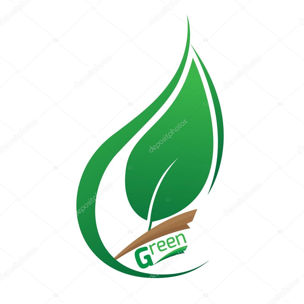 Symbole De Feuille Verte Vert Feuille De Plante Logo Simple Abstrait