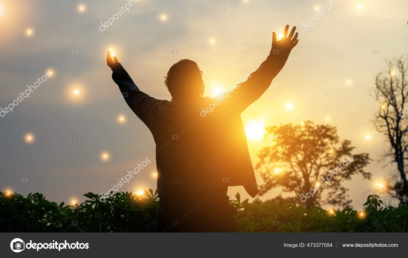 Human Hands Open Palm Worship Eucharist Therapy Bless God Helping Stock ...