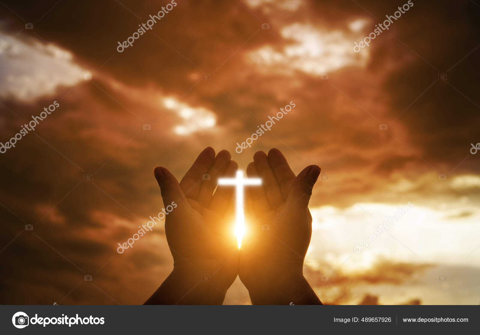 Human Hands Open Palm Worship Eucharist Therapy Bless God Helping Stock ...