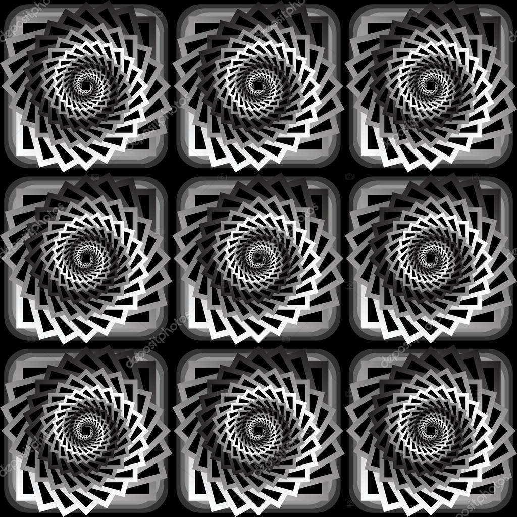 Design seamless monochrome vortex twisting pattern — Stock Vector ...