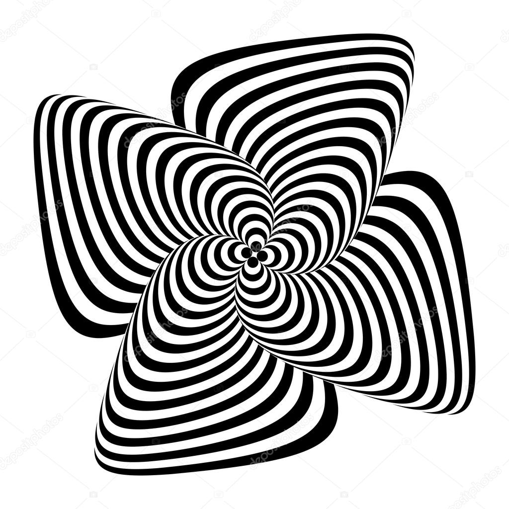 Design monochrome whirlpool motion illusion background Stock Vector by ...