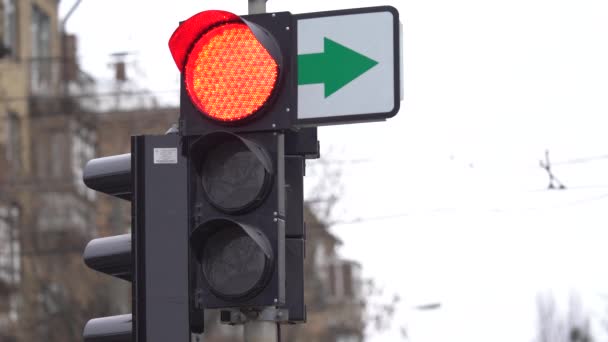 Traffic light on the road regulates traffic ⬇ Video by © sun.stock ...