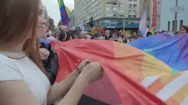 March in support of the rights of the LGBT community in Ukraine - Kyiv Pride — Stock Video © sun ...