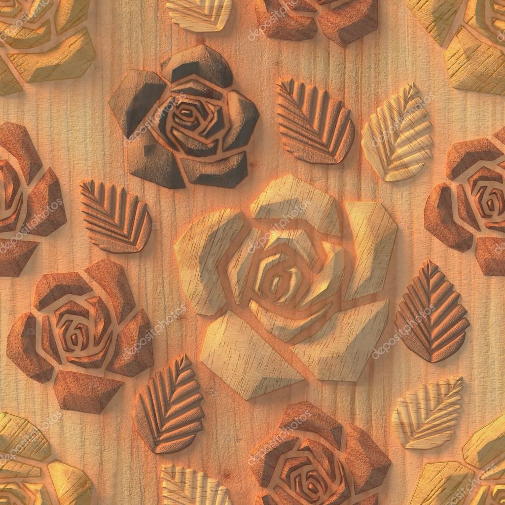 3d pattern, flowers, wood texture, seamless Stock Photo by ©vadim ...