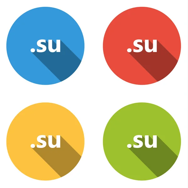 Collection of 4 isolated flat buttons (icons) for .ru domain Stock ...