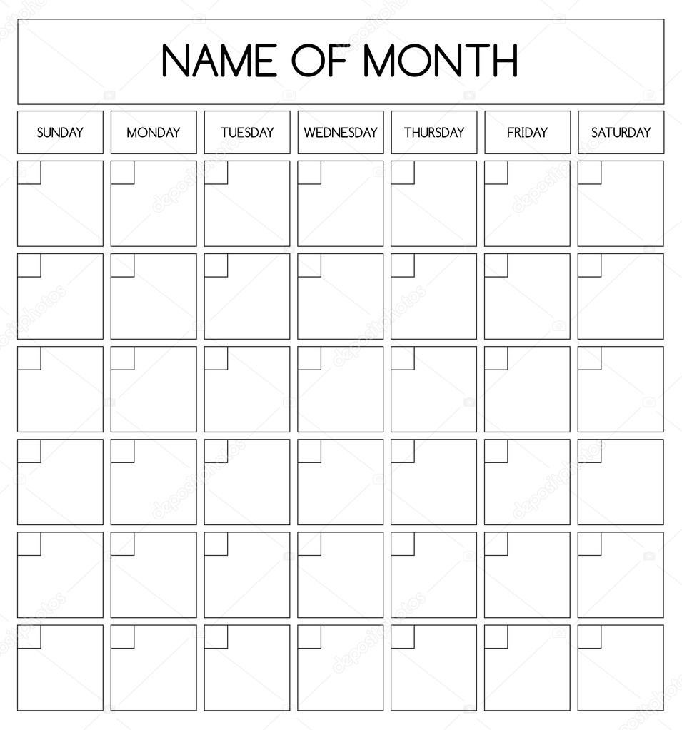 Calendario de planificación simple mes en blanco 2023