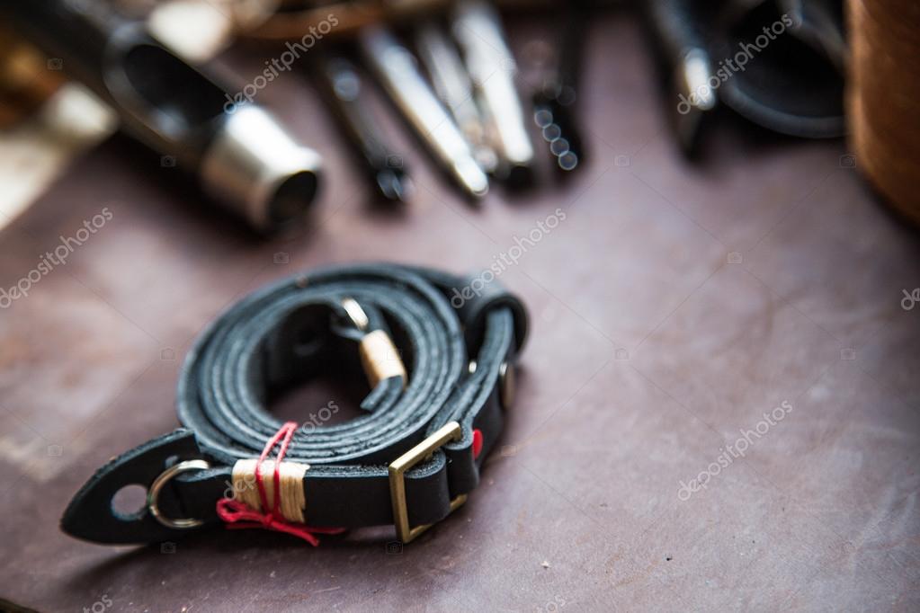 Retro genuine leather camera strap Stock Photo by ©benedixs 100428760