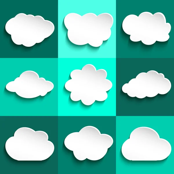 Set of Cloud Shaped Frames Vector Illustration — Stock Vector © Yganko ...
