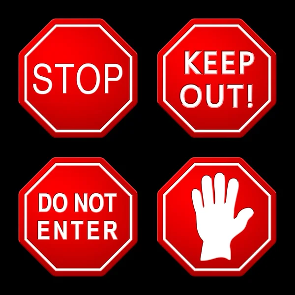 Danger and Caution Street Signs — Stock Vector © Simeon.VD #57333797