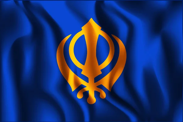 India Nishan Sahib Variant Flag. Rectangular Shape Icon ⬇ Vector Image ...