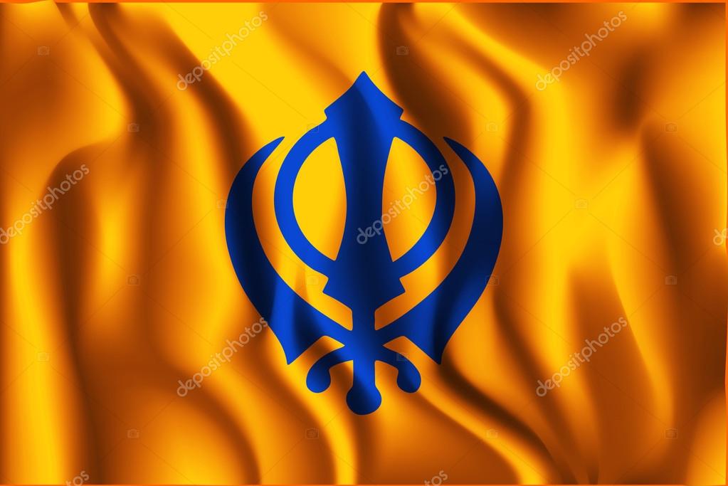 India Nishan Sahib Variant Flag. Rectangular Shape Icon ⬇ Vector Image ...