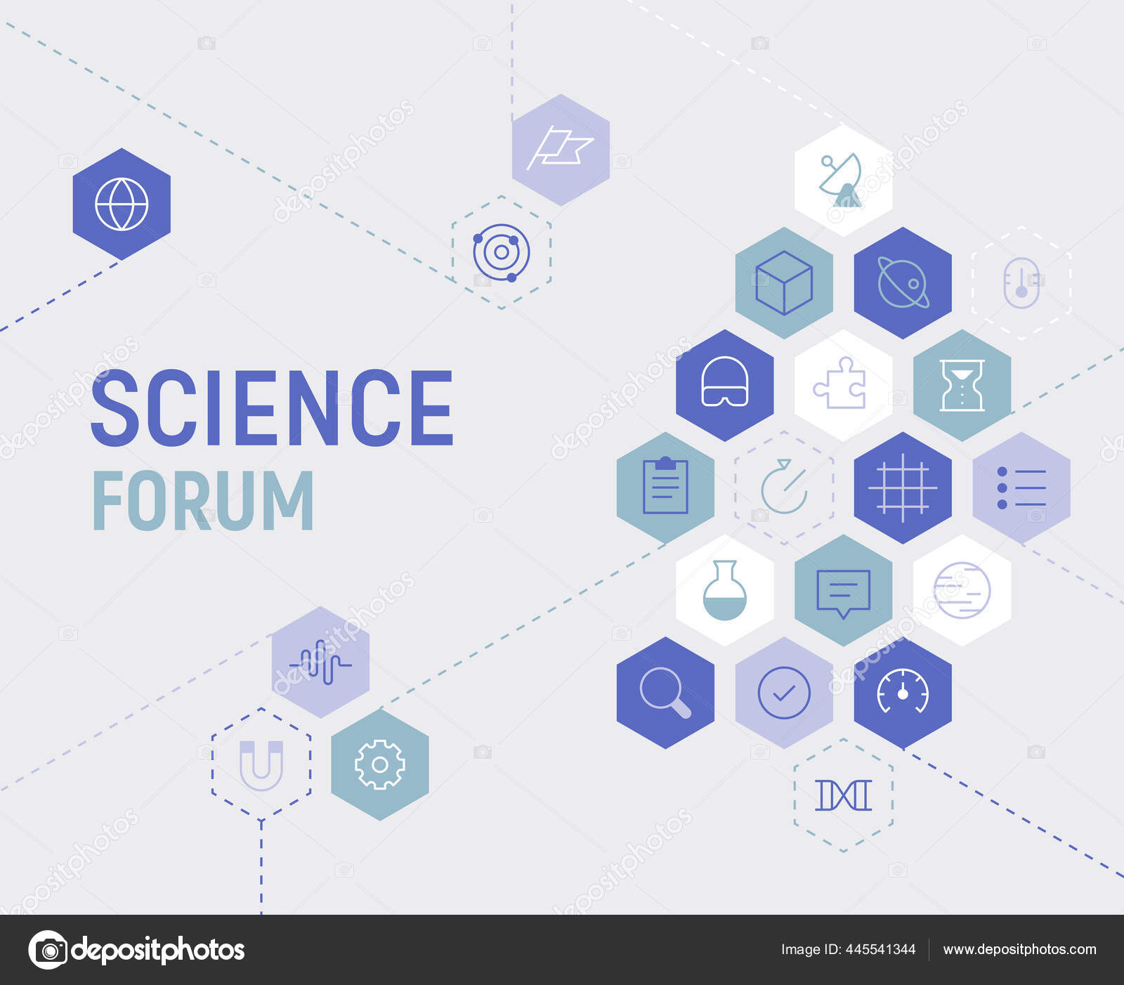 Science Forum Template Design Vector Design Illustrations Stock Vector ...
