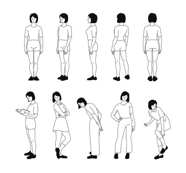 Woman Walk Cycle Reference