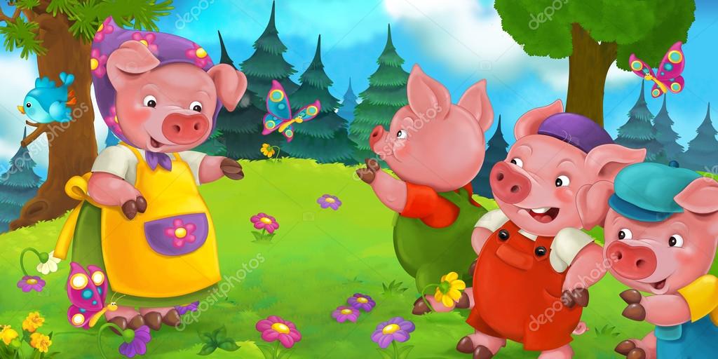 Mama Pig Three Little Pigs