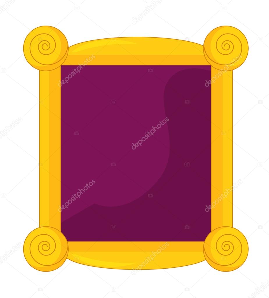 Cartoon classical frame - isolated - illustration for children Stock ...