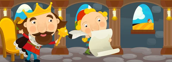 Cartoon scene with knight and lady Stock Photo by ©agaes8080 100327722