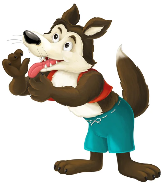 Cartoon fairy tale wolf Stock Photo by ©agaes8080 80080856