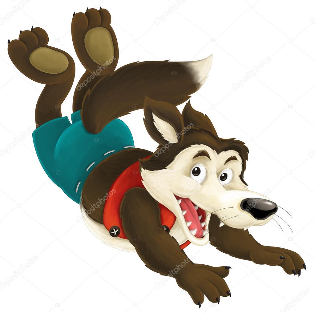 Cartoon fairy tale wolf Stock Photo by ©agaes8080 80080856