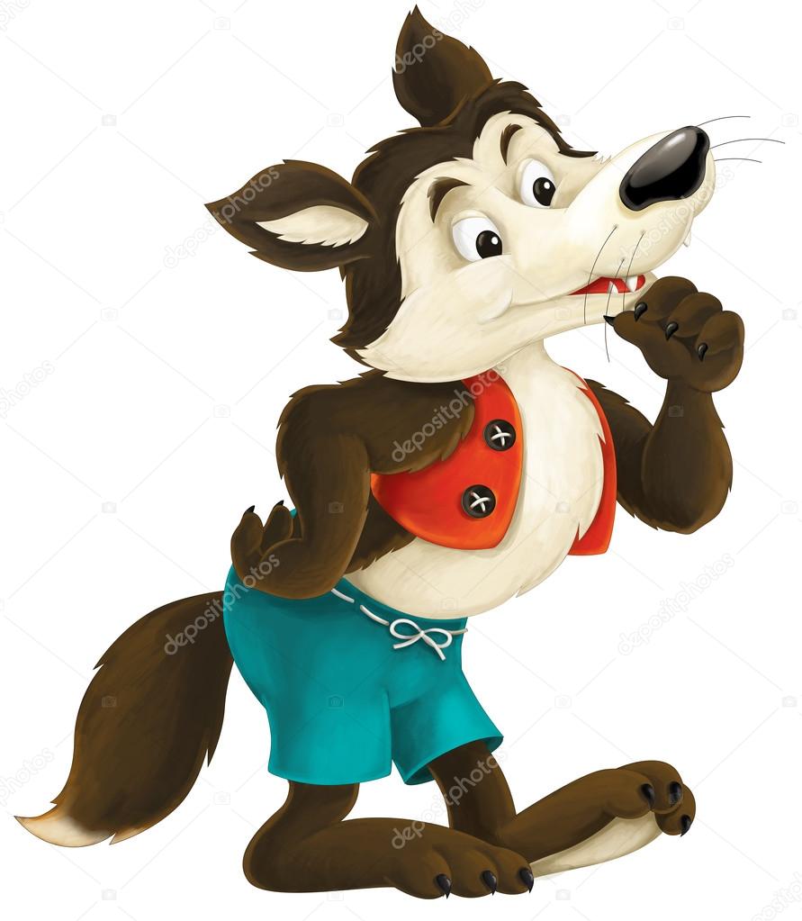 Cartoon fairy tale wolf Stock Illustration by ©agaes8080 #80081088