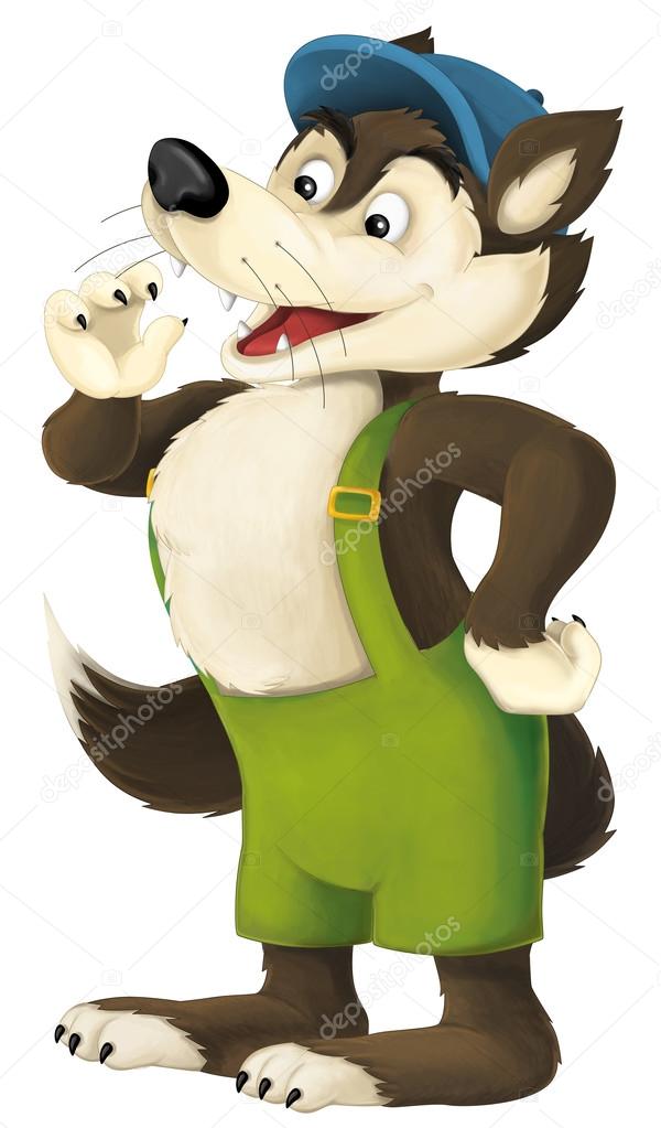 Cartoon fairy tale wolf Stock Illustration by ©agaes8080 #80081294