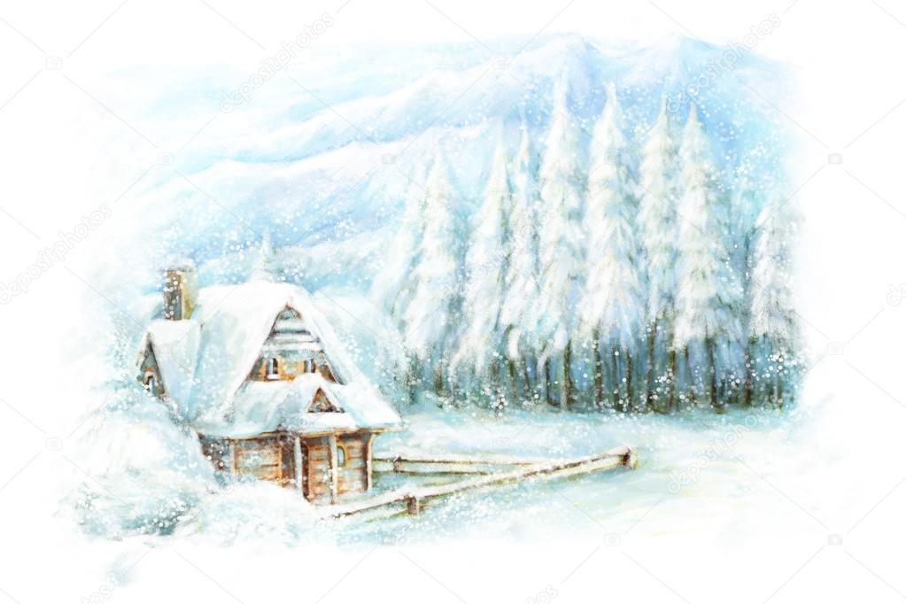 Christmas winter happy scene — Stock Photo © agaes8080 #93597952