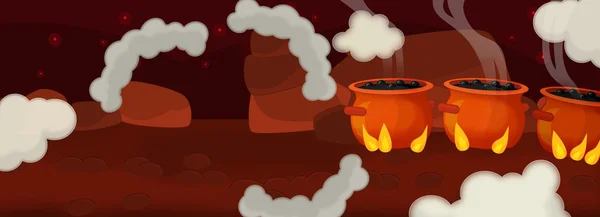 Devil dancing in his hell dungeon — Stock Photo © agaes8080 #94227672