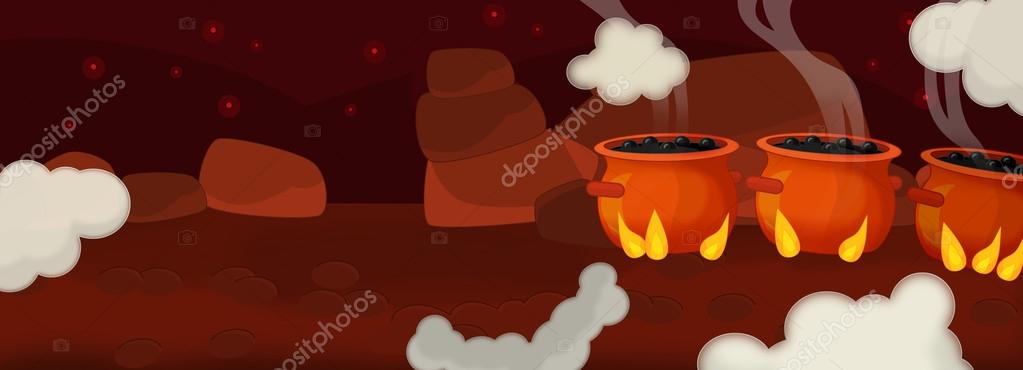 Cartoon hell background — Stock Photo © agaes8080 #94678120
