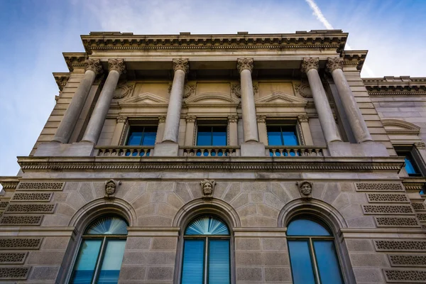 Exterior architecture at the Library of Congress, in Washington ...