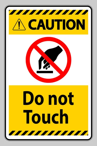 Warning do not touch sign label on transparent background,vector ...