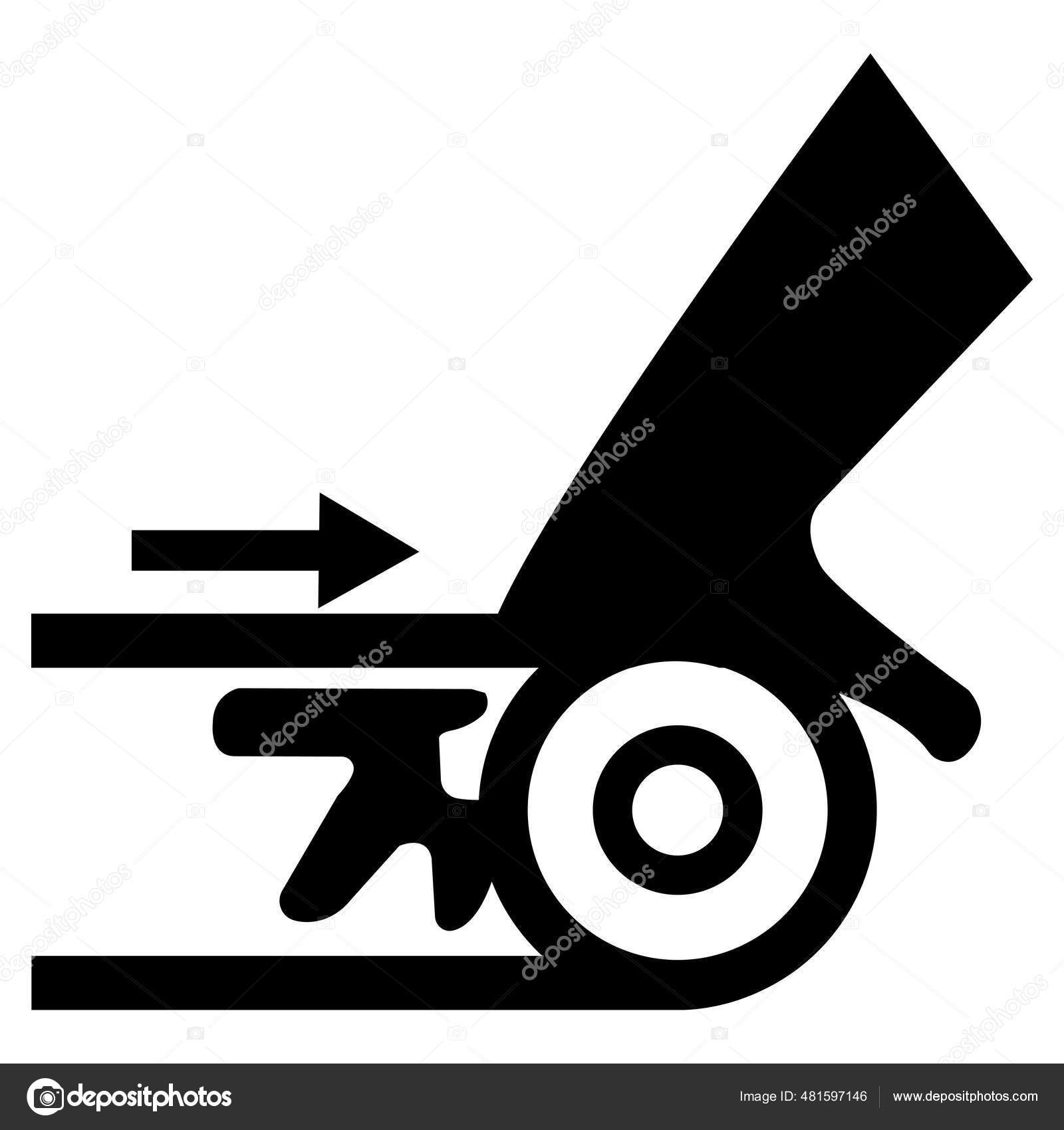 Beware Moving Machinery Symbol Sign Isolate White Background Vector ... Beware Moving Machinery Symbol Sign Isolate White Background Vector ...
