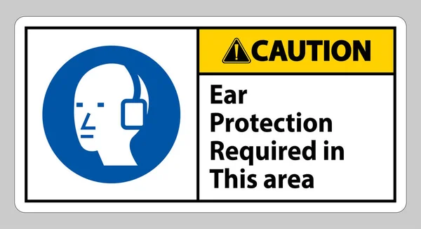 Earmuff Must Be Worn In This Area Symbol Sign Isolate on White ...